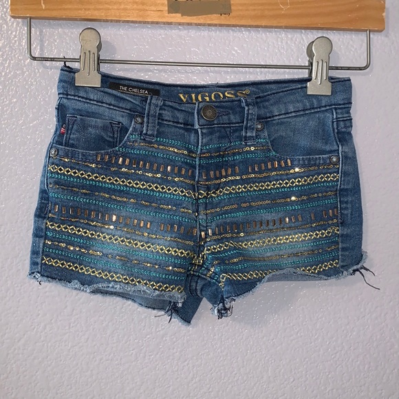 Vigoss | Bottoms | Vigoss Sequined Short Jean Shorts | Poshmark